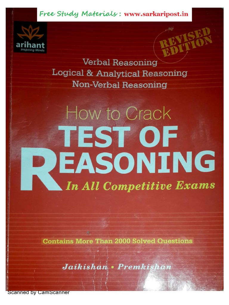 Reasoning For All Competitive Exams-An | PDF