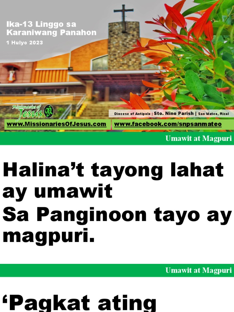 07.02.2023 Ika-13 Linggo Sa Karaniwang Panahon | PDF 07.02.2023 Ika-13 Linggo Sa Karaniwang Panahon | PDF