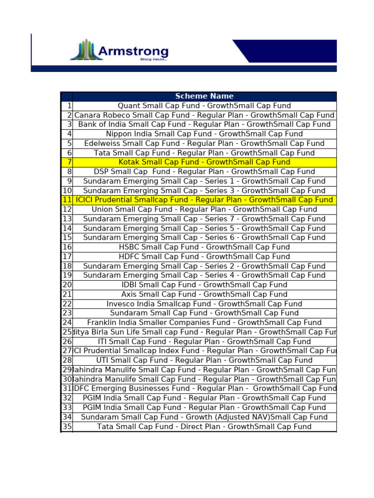 Comprehensive Small Cap Fund Overview | PDF | Financial Services ...