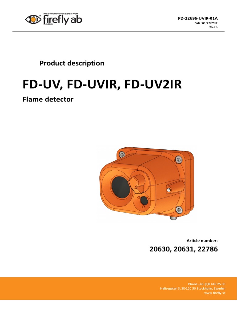 Fd-Uv, Fd-Uvir, Fd-Uv2Ir: Product Description | Download Free PDF ...