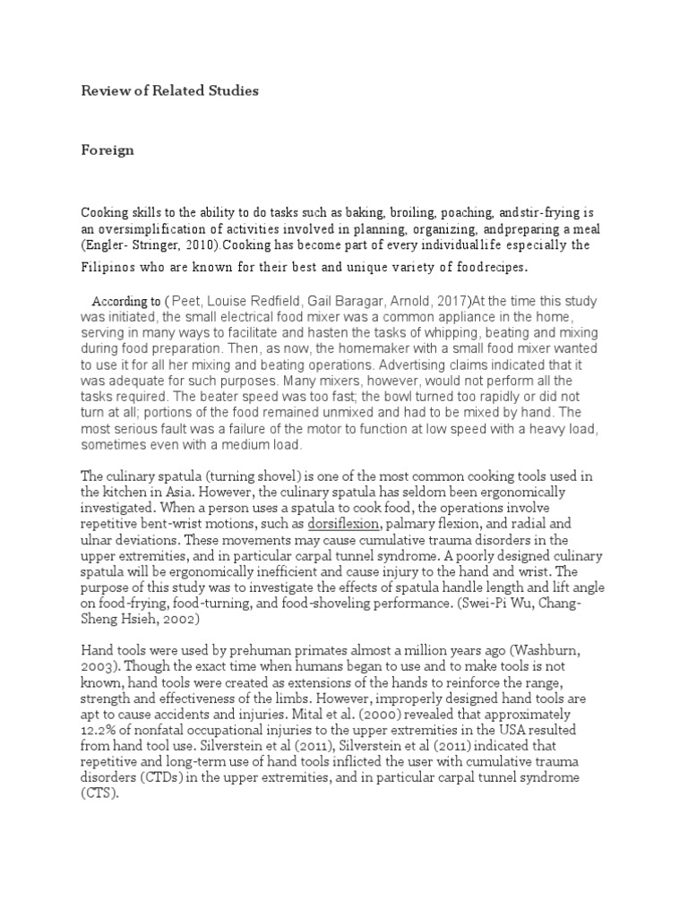 Review of Related Studies | PDF | Hand | Home
