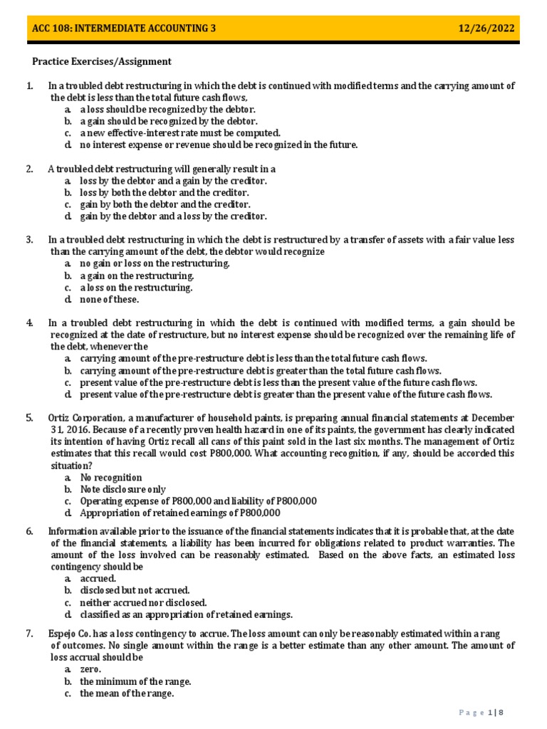 (A.2) Liabilities - Practice Exercises | PDF | Present Value | Debt (A.2) Liabilities - Practice Exercises | PDF | Present Value | Debt
