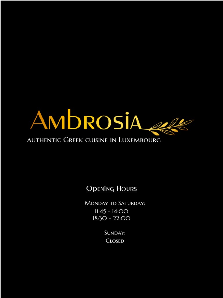 Ambrosia Menu | Download Free PDF | Prepared Foods | Foods