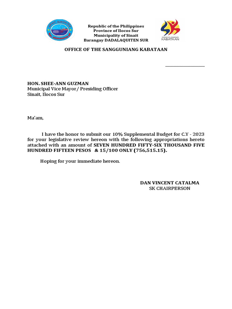 SK Supplemental Budget 2023 Approval | PDF | Government