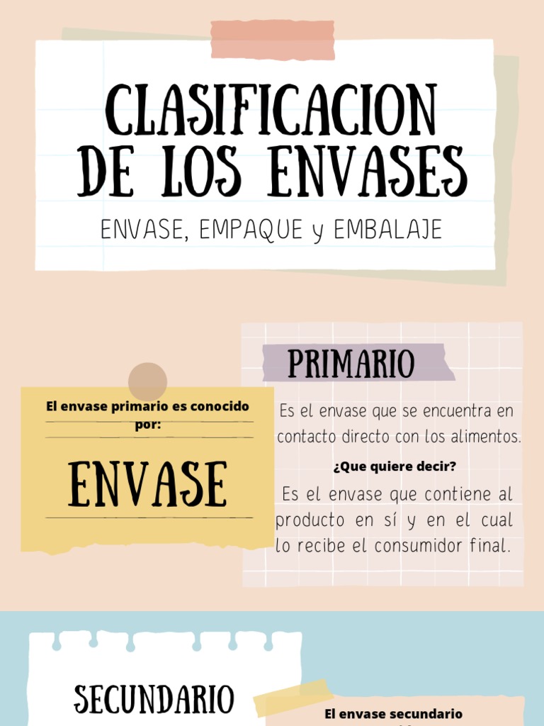 Presentacion ENVASES | PDF | Materiales de construcción | Sector secundario de la economía