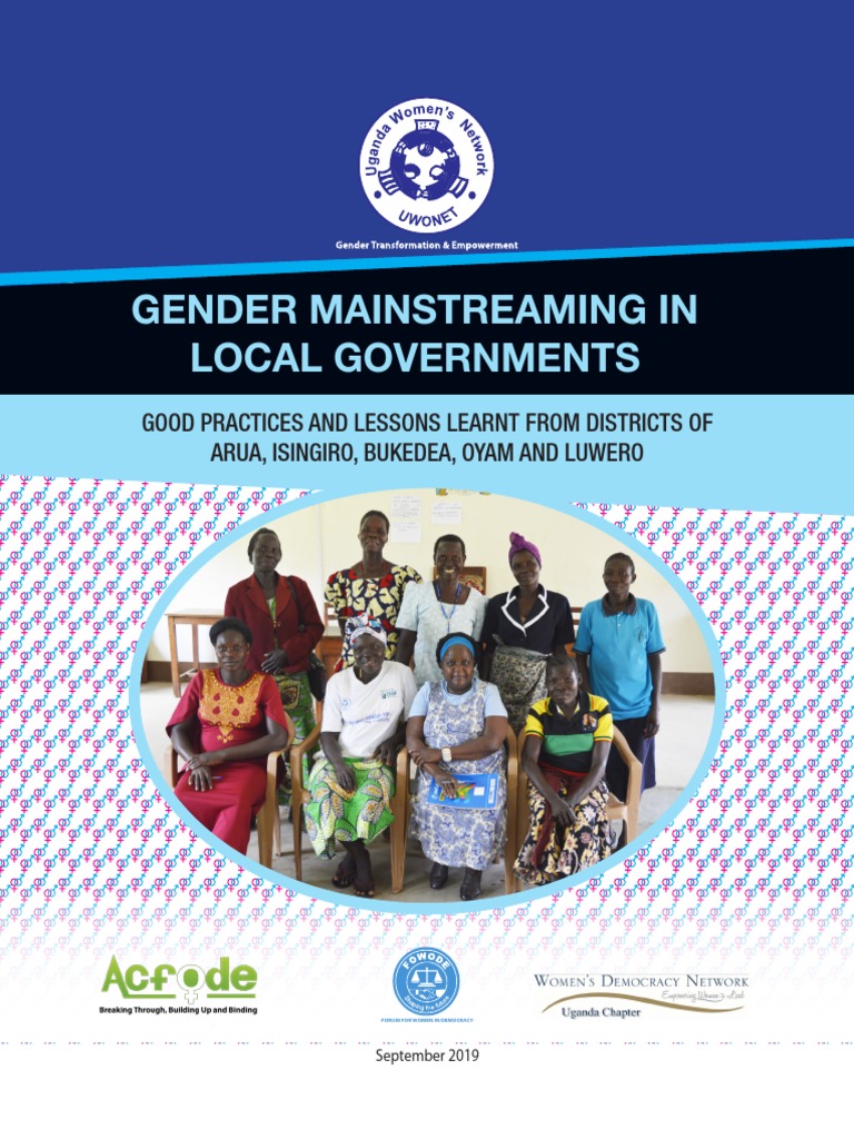 UWONET GENDER MAINSTREAMING IN LOCAL GOVERNMENTS Final | PDF | Gender Mainstreaming | Gender