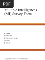 Multiple Intelligences Survey Form | PDF