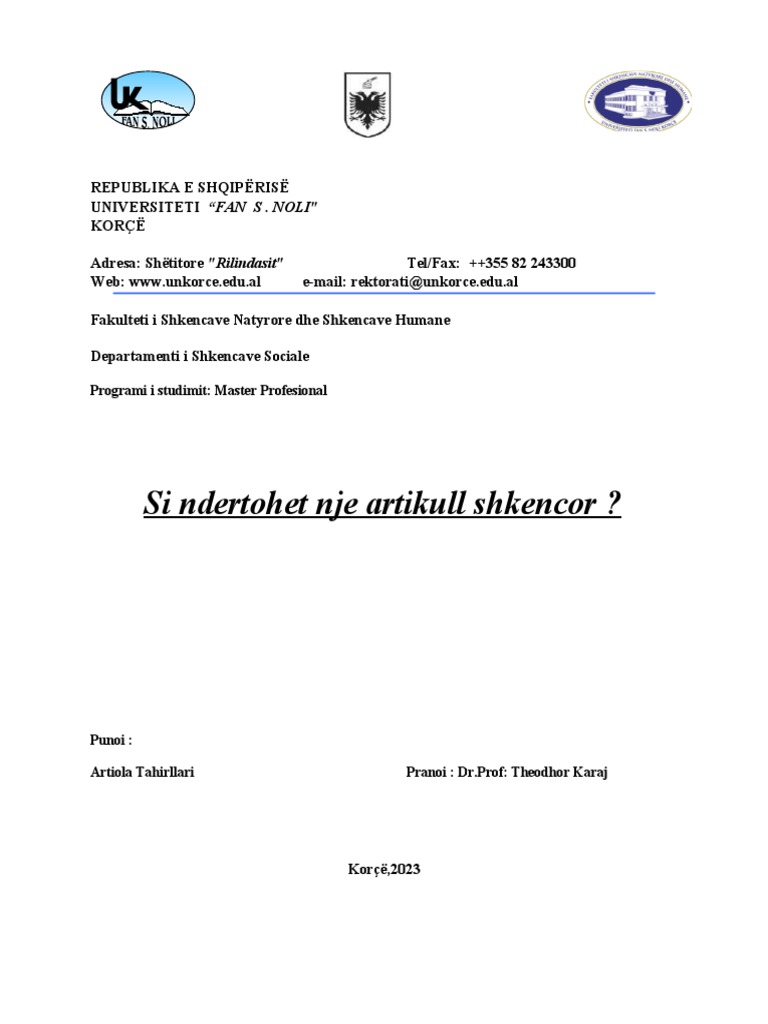 Kerkimi Shkencor Pdf