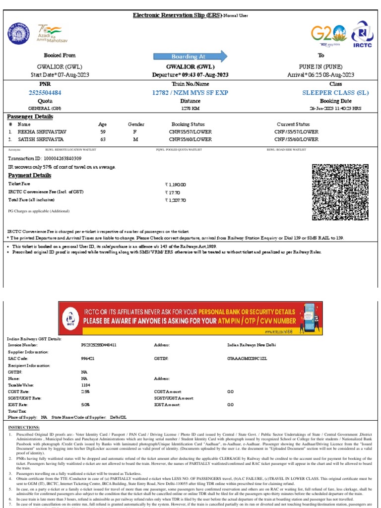 GWL PNQ 07.08.23 | PDF | Identity Document