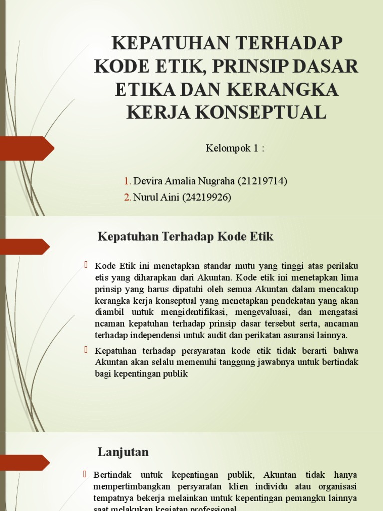 Kepatuhan Kode Etik Akuntan Indonesia | PDF