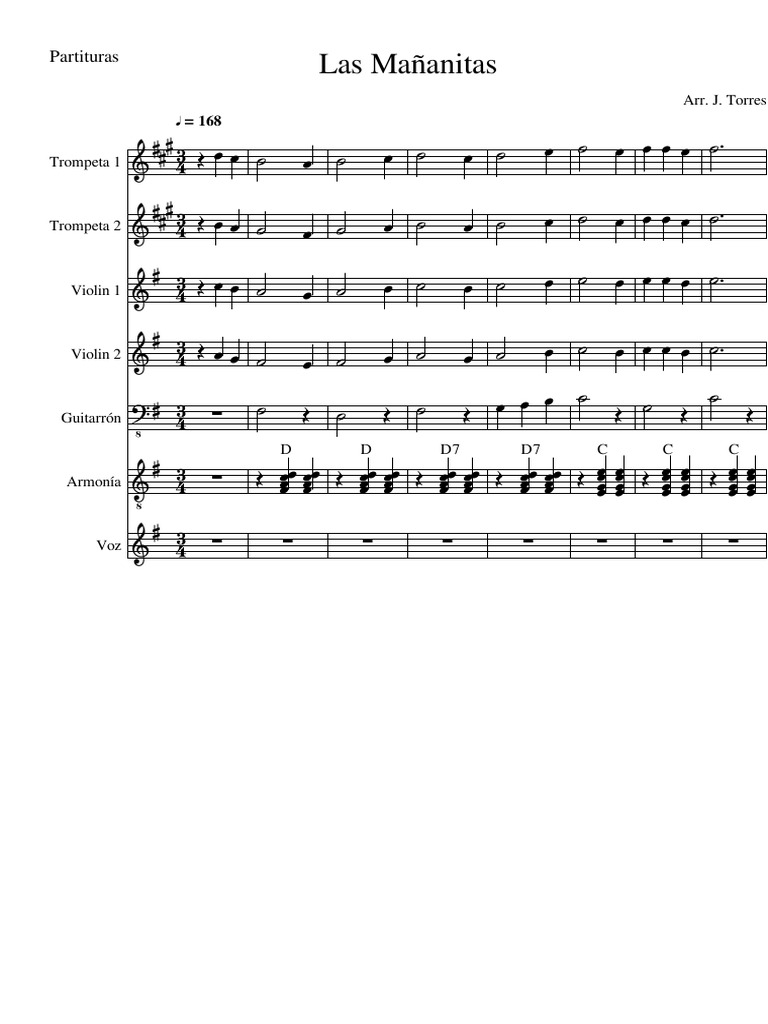 Las mañanitas (Tradicional Mexicano) - Ensamble Mixto | PDF