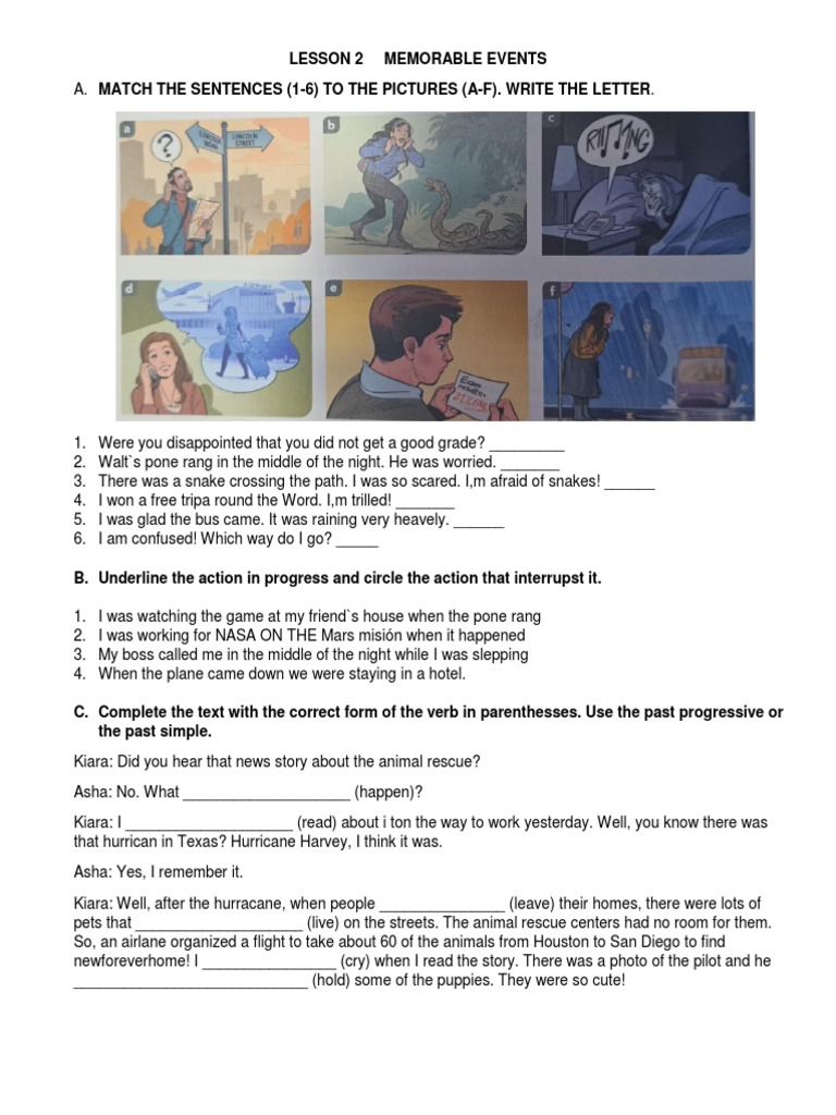 Lesson 2.1 - Memorable Events | PDF | Language Arts & Discipline