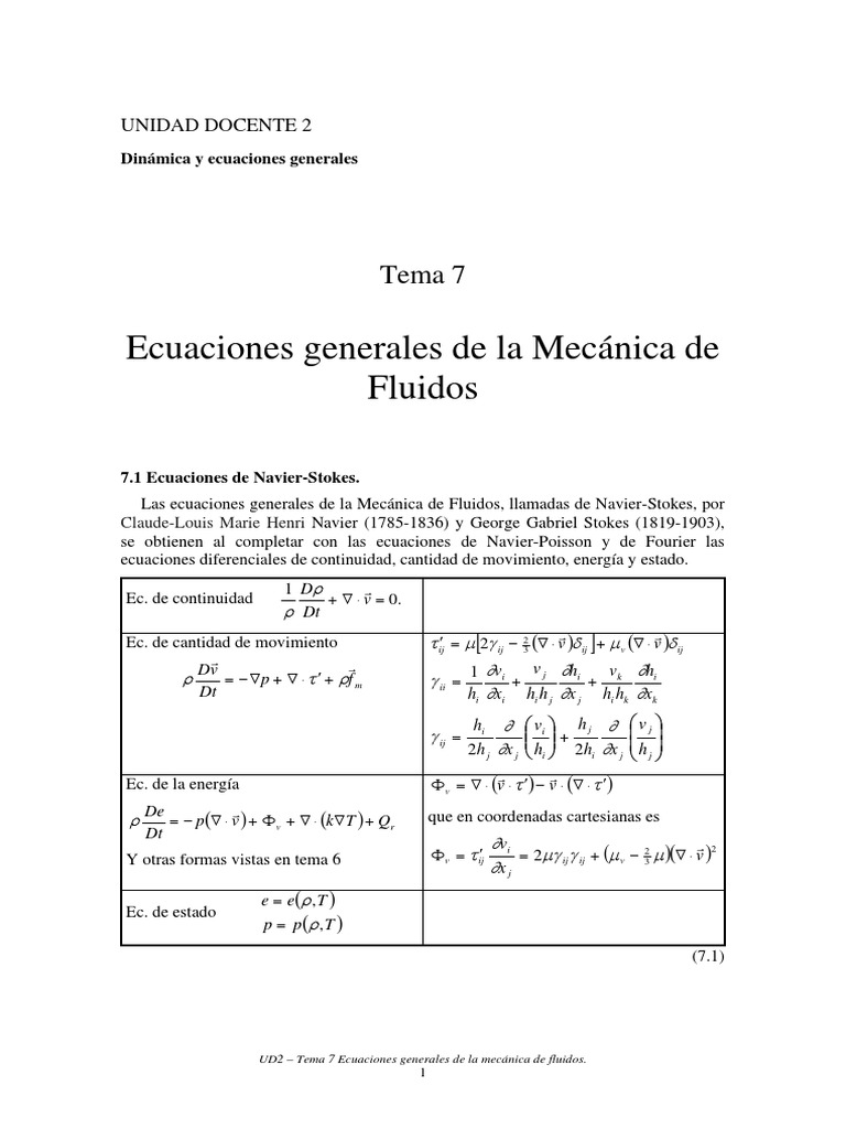 Mecánica de Fluidos - Ec Gen MF | PDF | Gases | Mecánica de fluidos