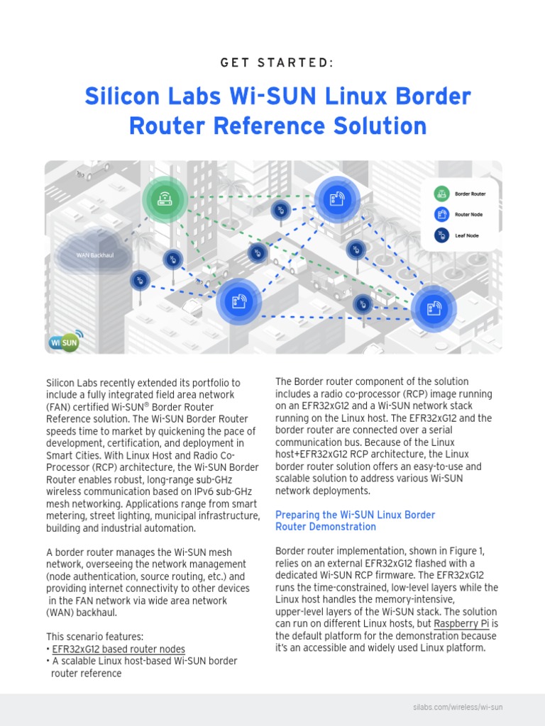 Wi-SUN Linux Border Router Reference Solution-SiliconLabs | PDF | Computer Network | Router ...