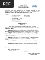 Resolution Authorizing Brgy Captain and Brgy Treas To Disburse The 10 SK Fund | PDF ...