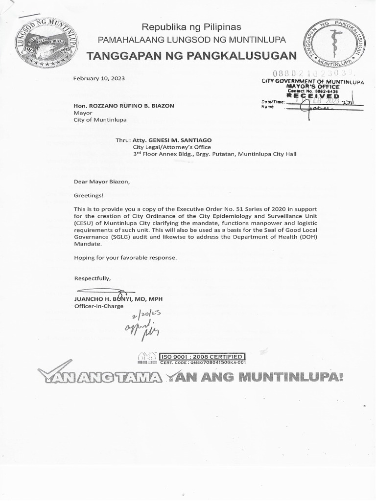 Receiving of EO | PDF