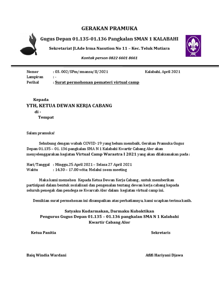 Surat Ketua DKC | PDF