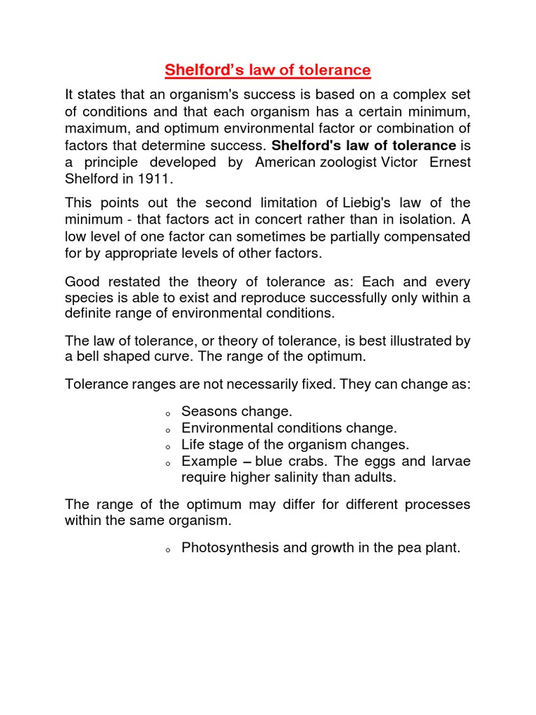 608927cfb1b0b20210428091559shelford Law of Tolerance | PDF