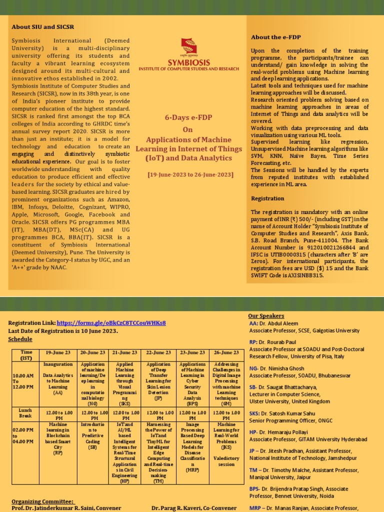 EFDP Symbiosis Brochure-June 2023 | PDF | Machine Learning | Internet ...