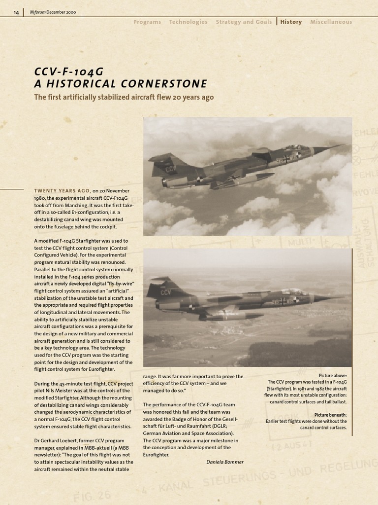 Historie - CCV F 104G | PDF | Aircraft | Force