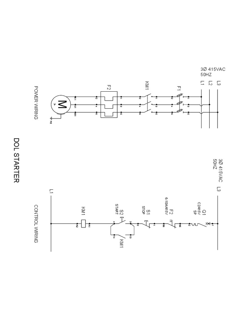 Dol Starter Control Wiring | PDF
