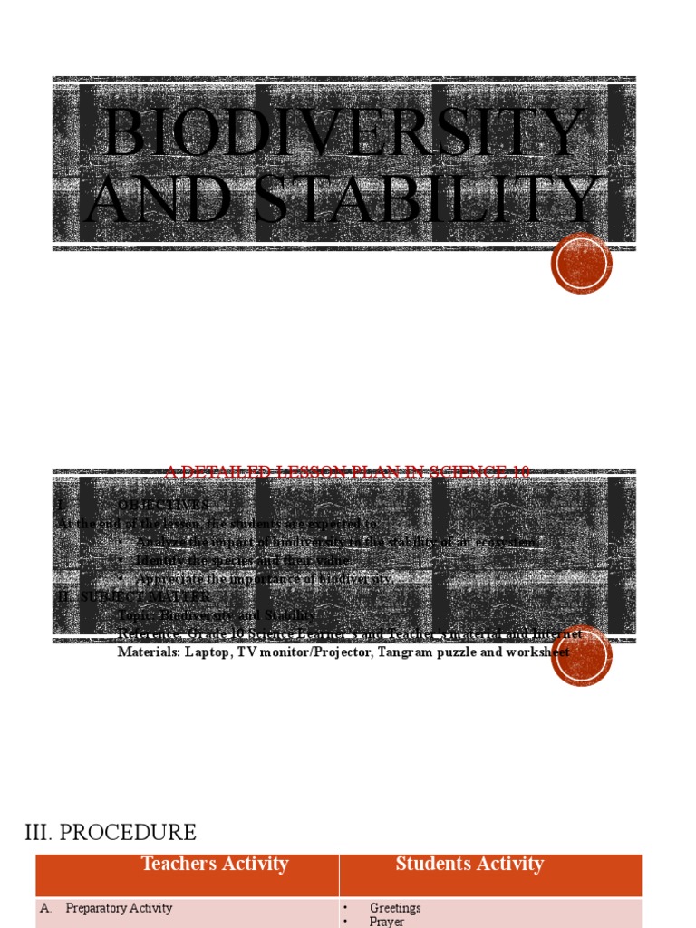 Biodiversity and Stability - Biological Technology | PDF | Biodiversity ...