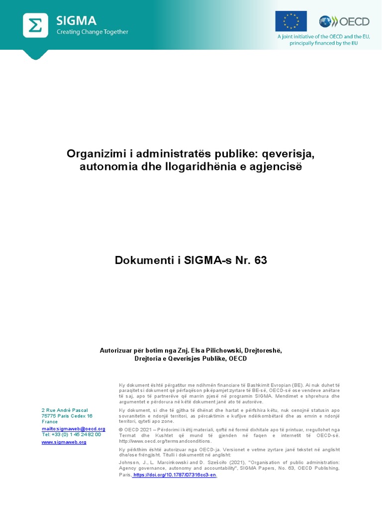SIGMA Paper No 63 2021 Albanian | PDF