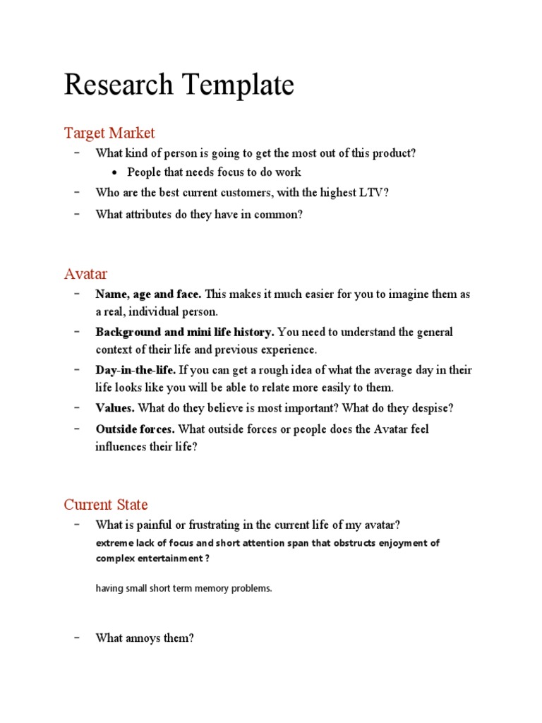 Research Template (Mission 1) | PDF | Behavioural Sciences | Mental ...