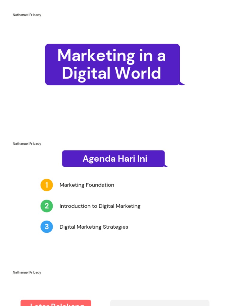 Digital Marketing | PDF | Karier & Perkembangan