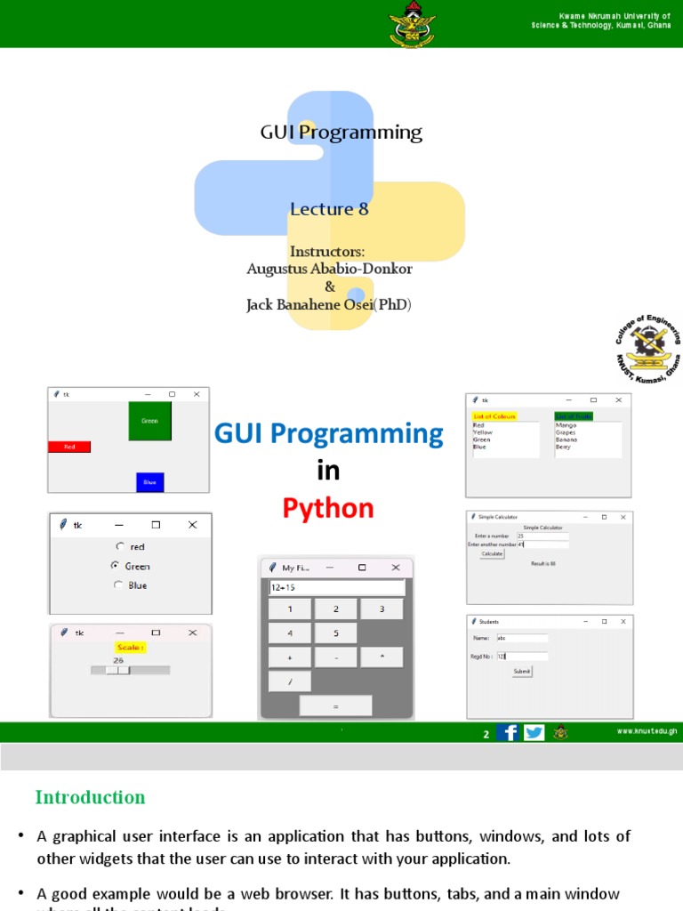 Lecture 8 Gui Pdf Window Computing Graphical User Interfaces