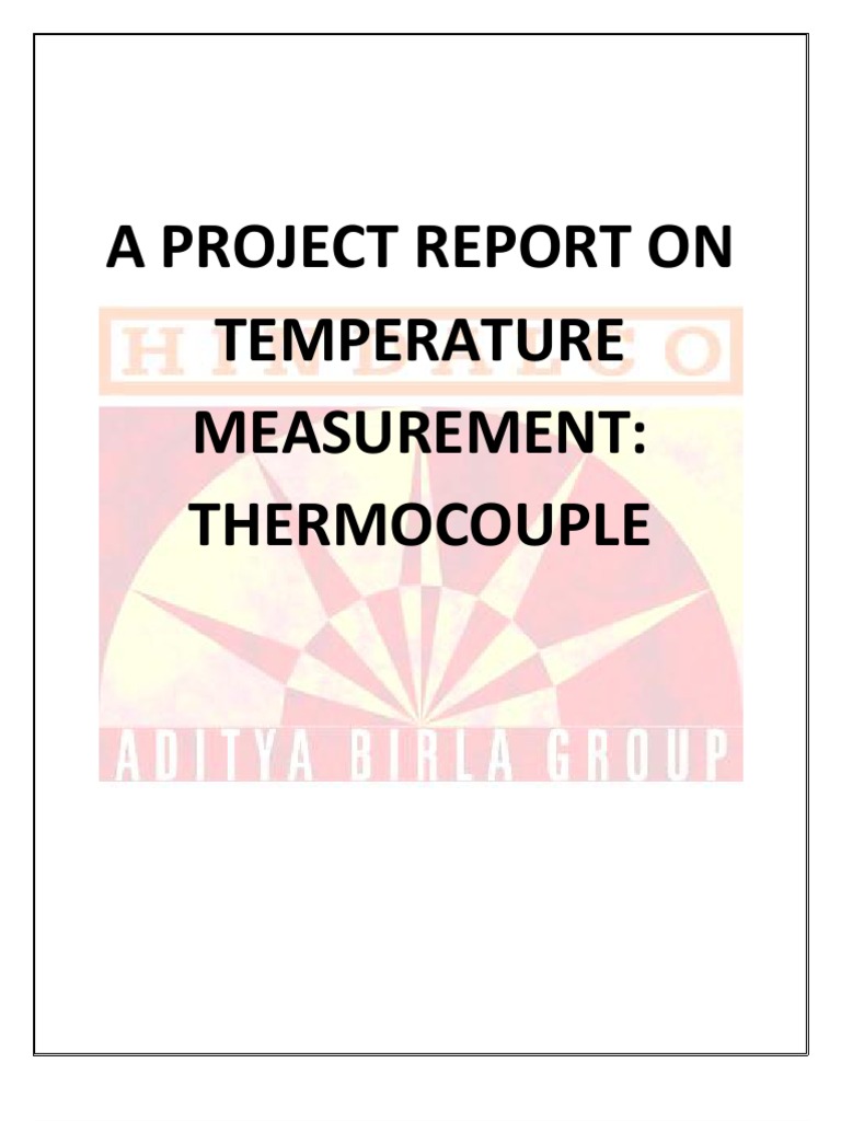 Thermocouple Temperature Measurement Report | PDF | Thermocouple ...