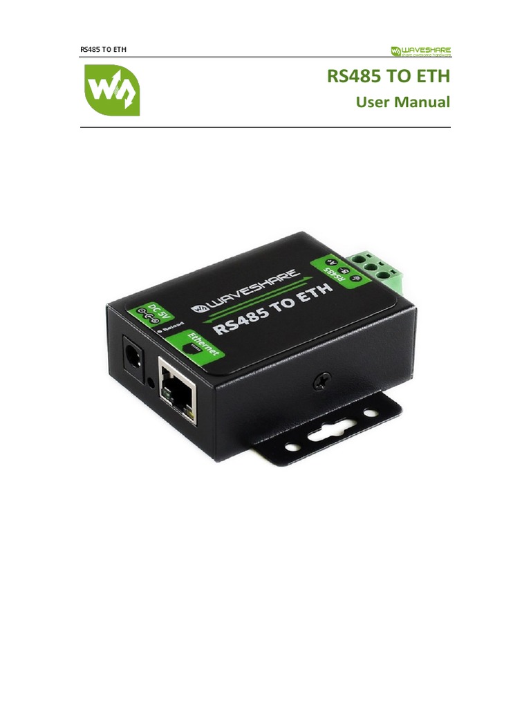 Waveshare-RS485-to-Ethernet-Converter-for-EU | PDF | Port (Computer ...