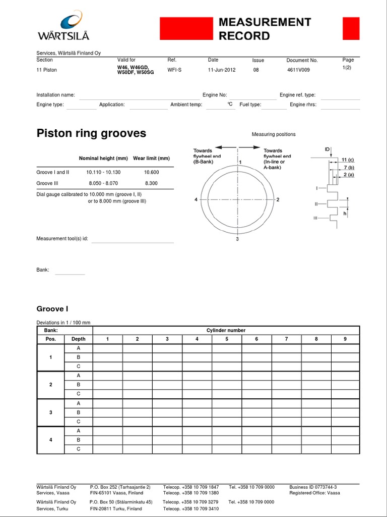 Form4 Piston Ring Grooves | PDF | Piston | Engines