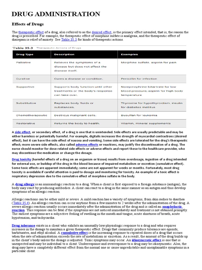 Lecture Drug Administration | PDF | Receptor Antagonist | Chemistry
