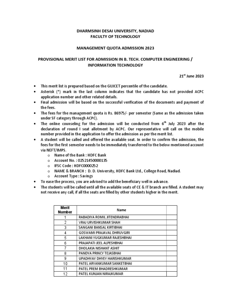 MQProvisionalMeritList-21June2023 DDIT NORMALpdf | PDF | Personal Finance | Institutional Investors