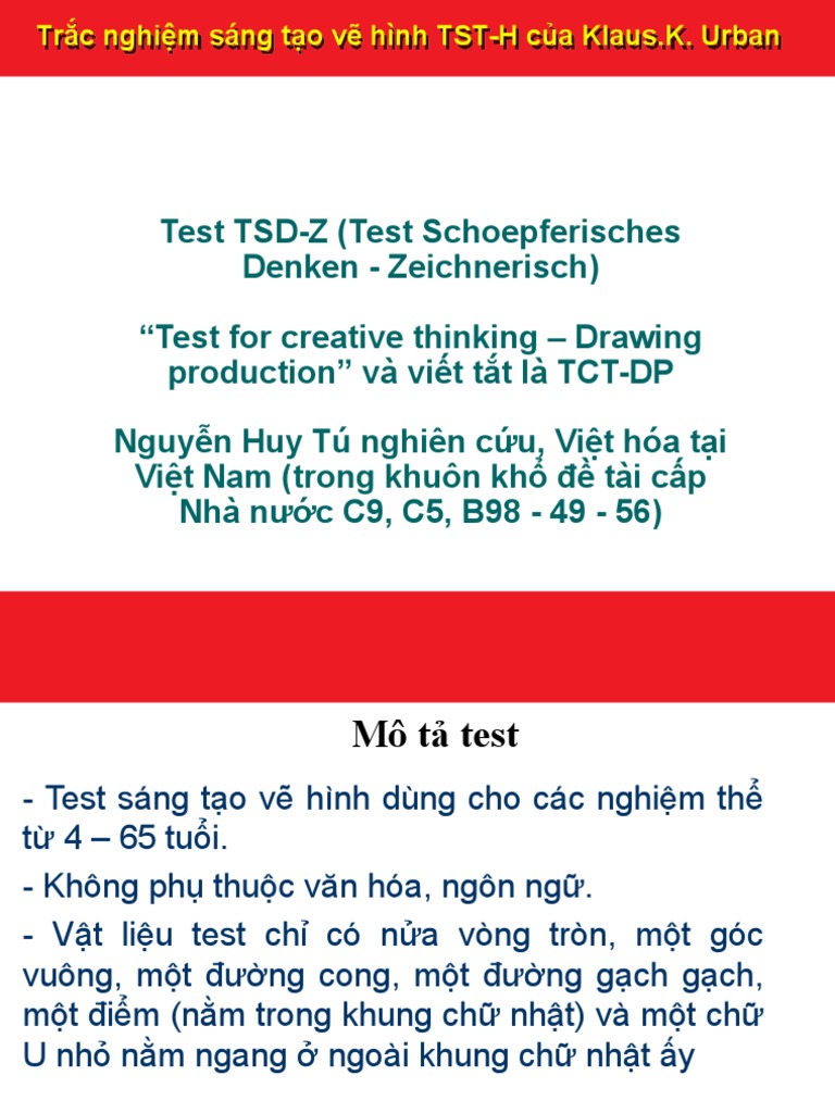 Test tâm lý trí tuệ sáng tạo | PDF