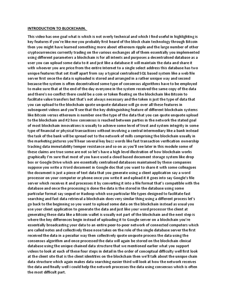 Blockchain Notes. | PDF | Public Key Cryptography | Cryptocurrency