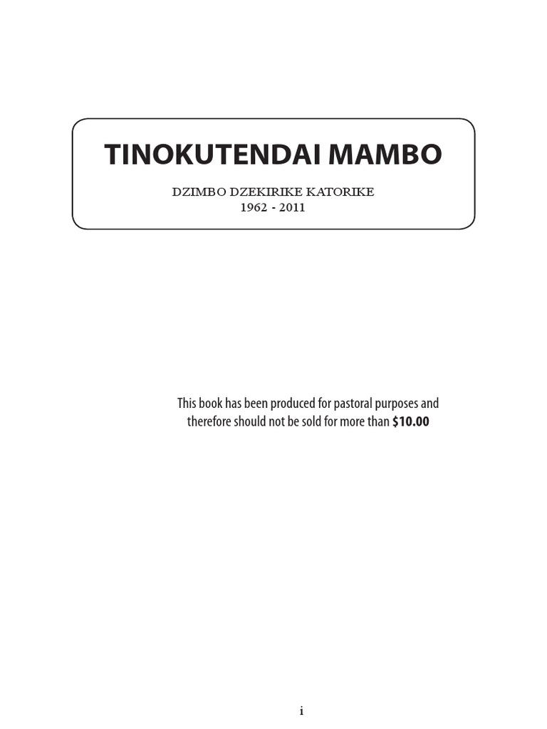 Shona Catholic Hymn Book | PDF | Hymns