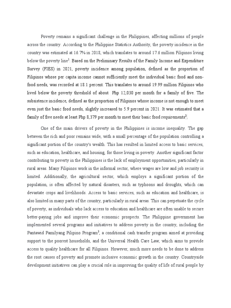 Reaction Paper On Poverty | Download Free PDF | Poverty | Poverty ...