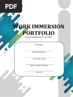Work Immersion Portfolio Based on Deped | PDF | Job Interview | Leadership