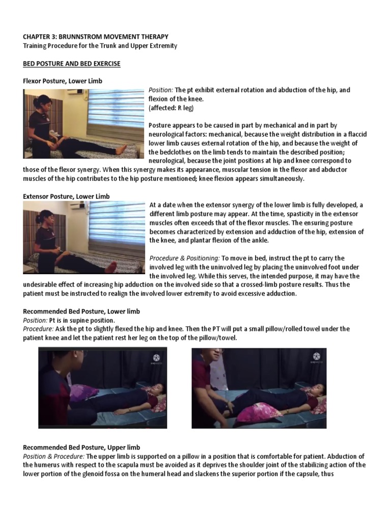 MIDTERM - 2 - Brunnstrum - Chapter 3 Traning Procedure For The Trunk and Upper Extremity - 03-14 ...
