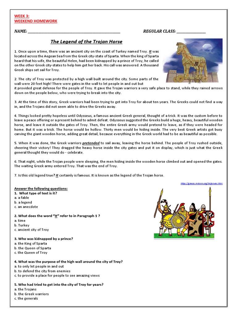 Trojan Horse Full Reading Text | PDF | Troy