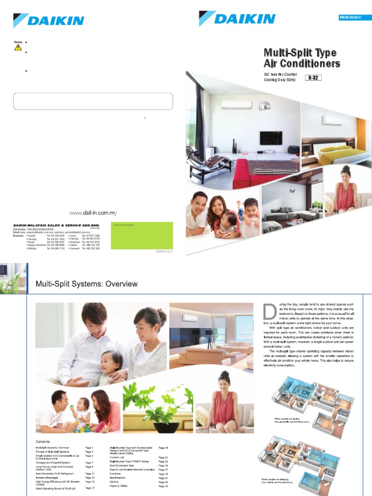 Multi-Split Type Air Conditioners | PDF | Air Conditioning | Climate Change