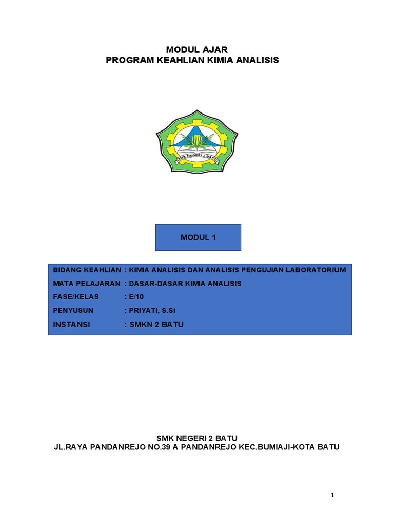 Modul Ajar 1 Fix - 102415 | PDF