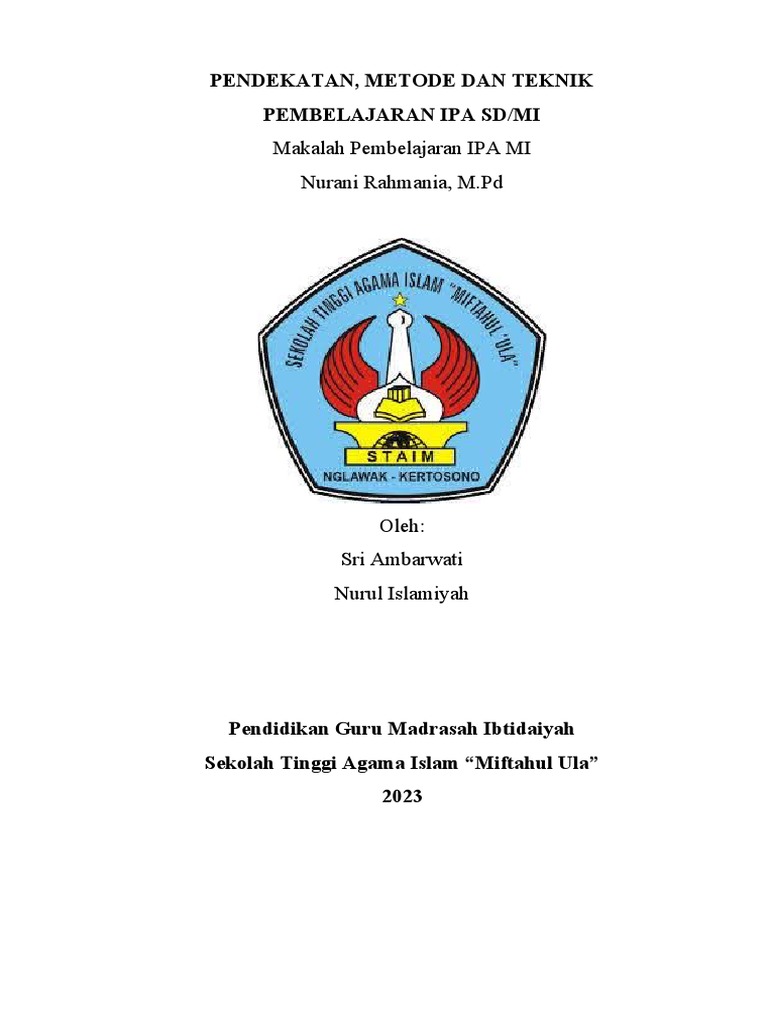 Makalah Pendekatan Metode Ipa | PDF