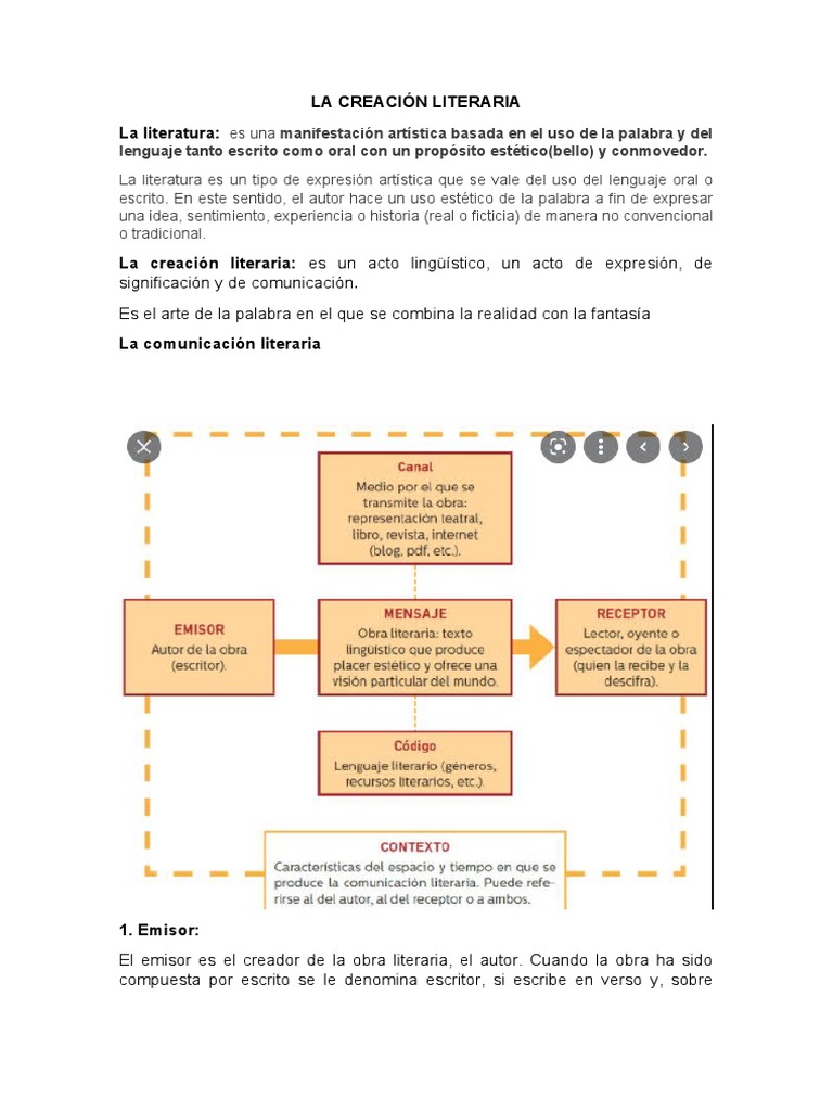Definición de Creación Literaria | PDF | Autor | Connotación