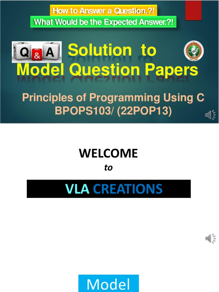 Pop Mdel Paper 1 Solution Pdf Pointer Computer Programming Computer Data Storage