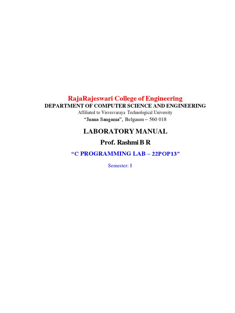 Cpps Lab Manual 22pop13 1 8 Pdf Algorithms Computer Program