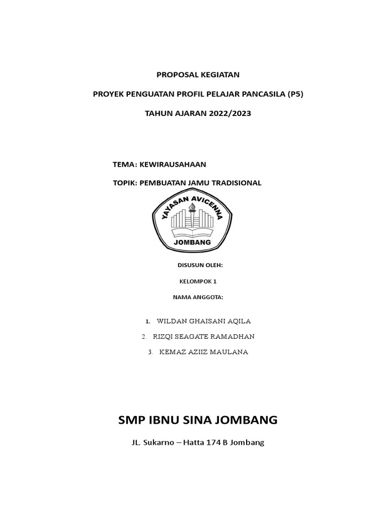 Proposal Kelompok 1 | PDF