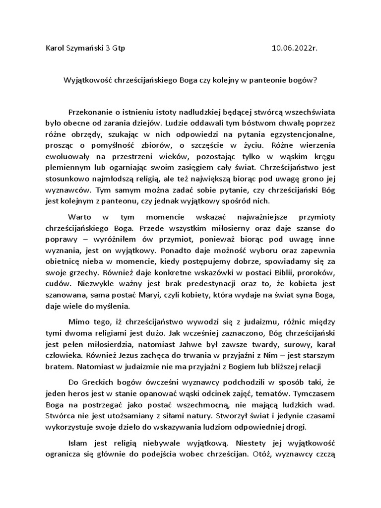 Karol Szymański - Esej | PDF